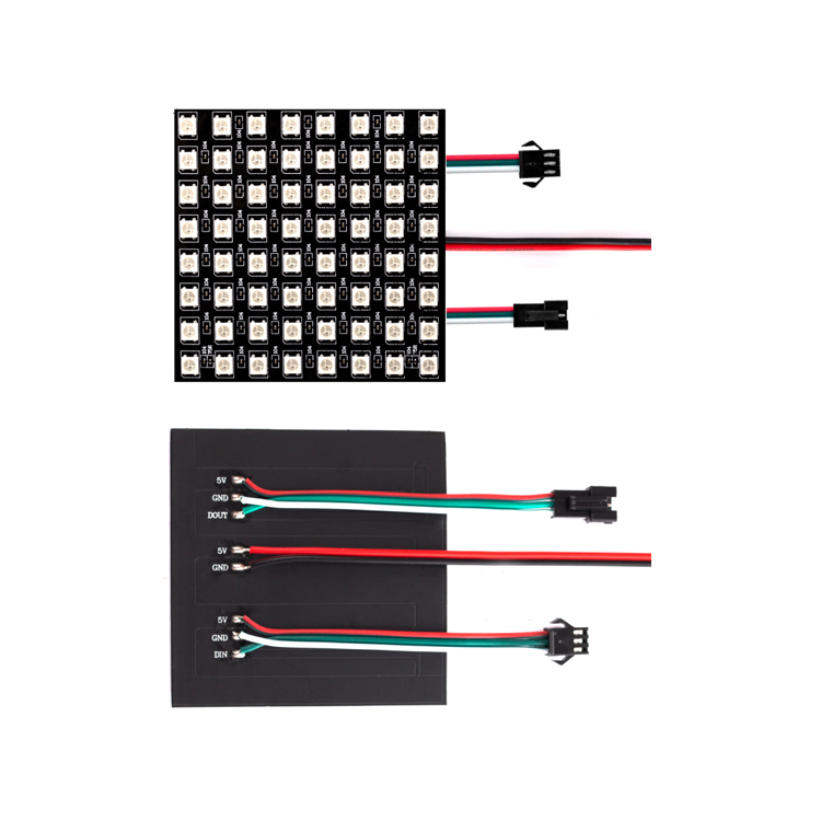 DIY ws2812b 8x8 full color rgb led matrix smart pixel rgb light ws2812 ...