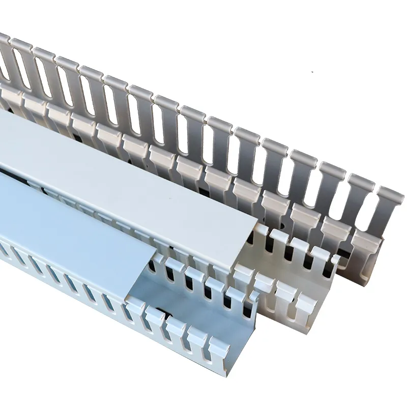 Heavy Duty PVC Cable Duct Electrical Channel Trunking For Cable ...
