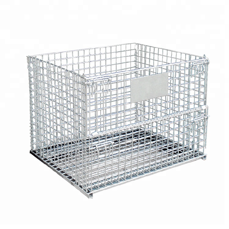 hypacage stackable mesh pallet cages wire mesh pallet cage metal pallet ...