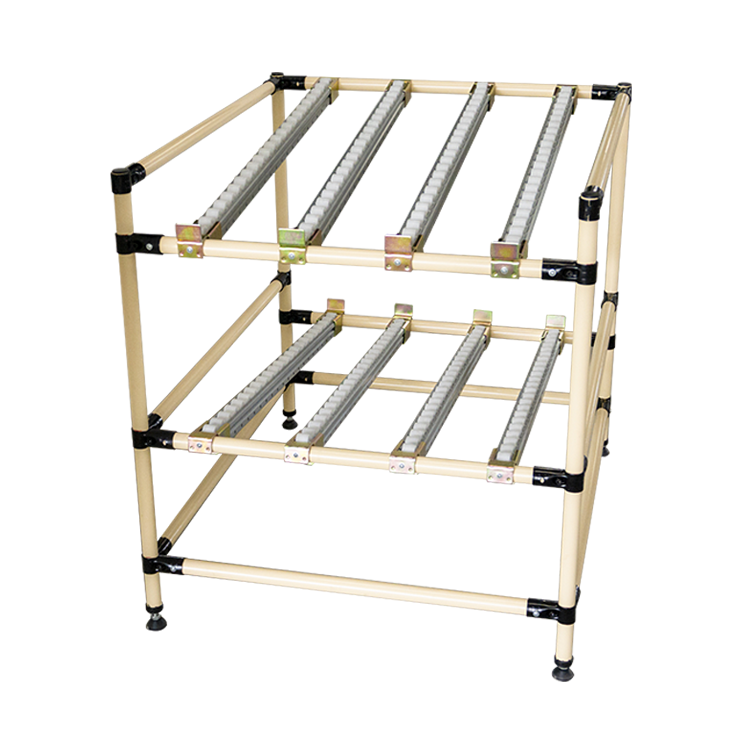 heavy duty aluminium tube/lean pipe fifo pipe rack with roller track ...