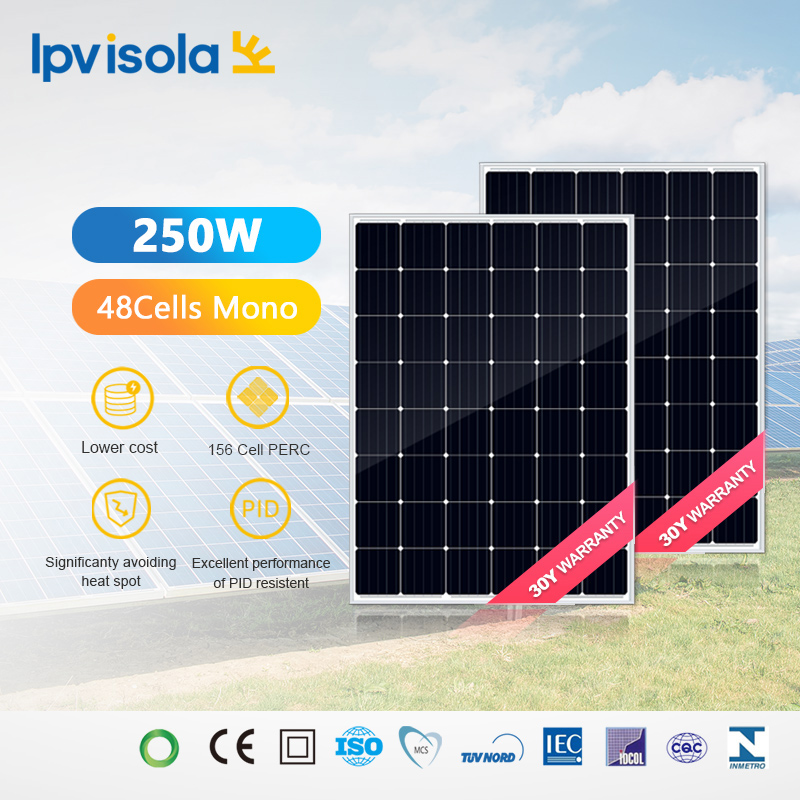 ISOLA Solar Panels 270W 36V Monocrystalline PV Modules Paneles Solares ...