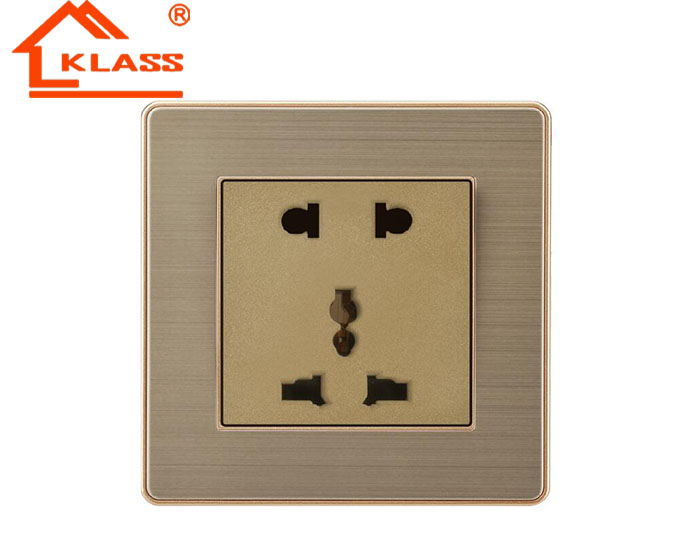5 pin switched Universal electric power socket with light/wall socket ...