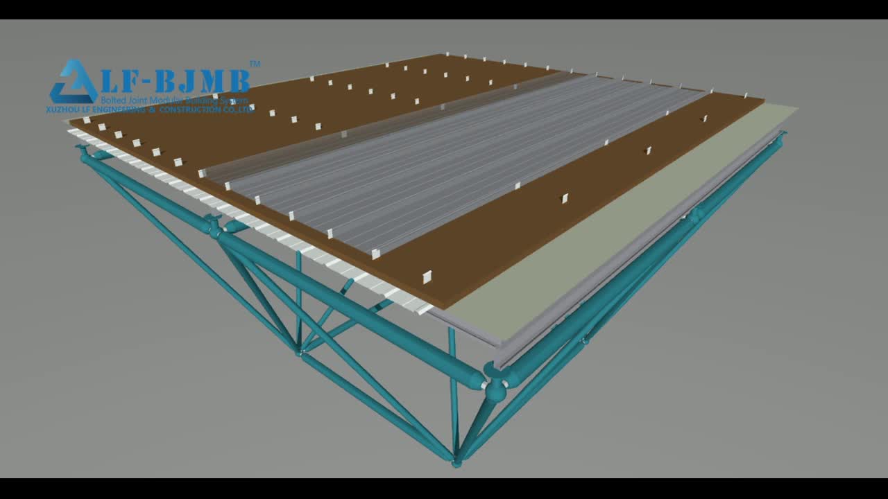 Prefabricated steel roof trusses function hall design building roof ...