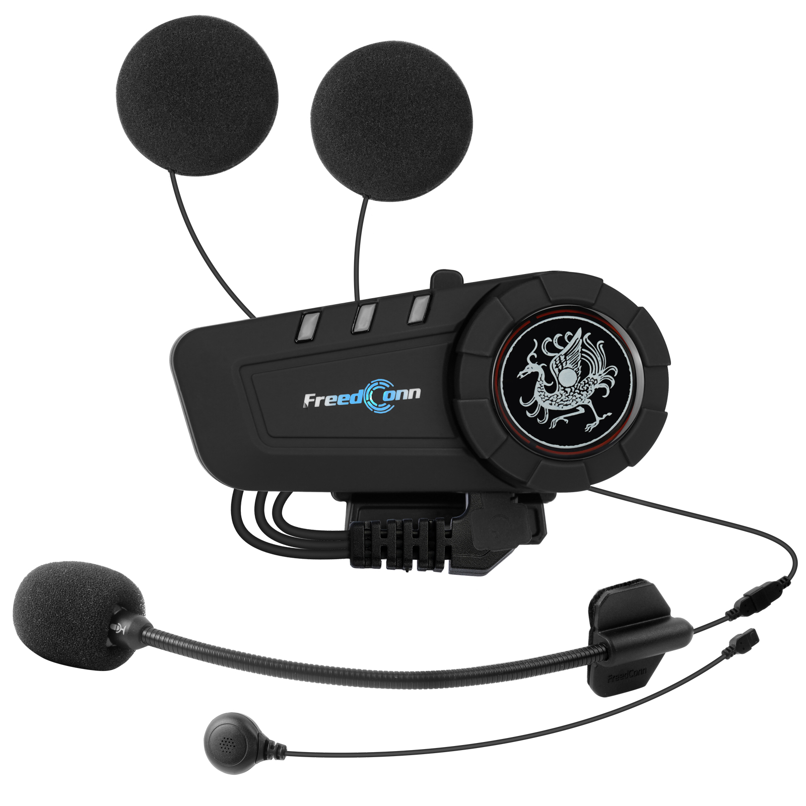 FreedConn KY-Pro Motorcycle 5.0 Bluetooth Helmet Intercom Headset 6-Way ...
