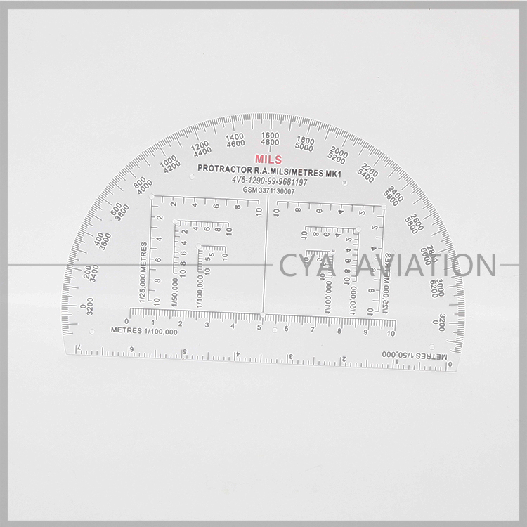 Accurate 6" RA Mils Map Reading Military Protractor,size 15cm*9.5cm ...