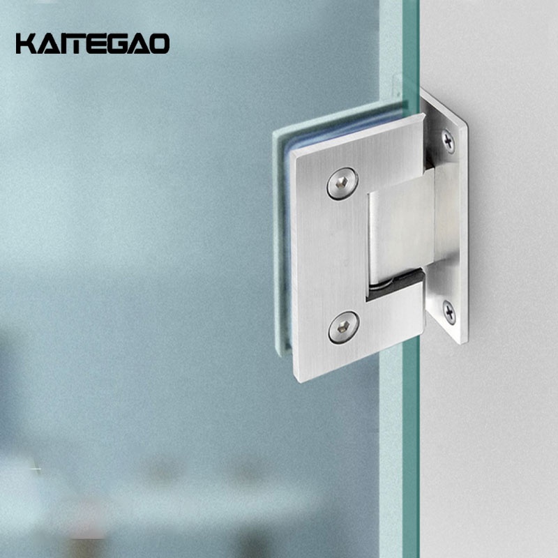 Frameless Glass Door Pivot Screen Shower Hinge Wall Mounted Square ...