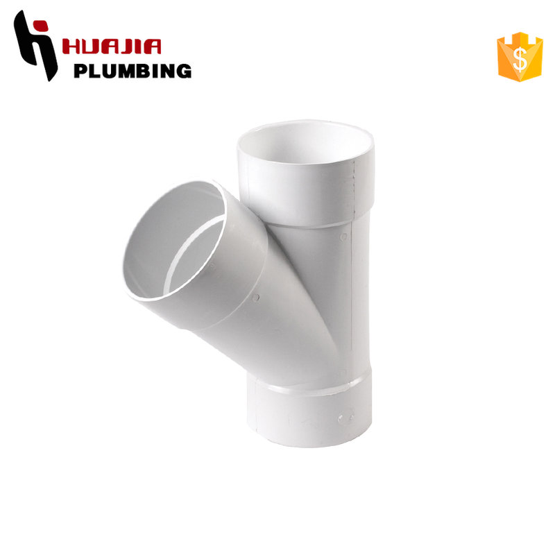 JH0396 y branch pvc pipe fittings pvc fitting 22.5 degree elbow plastic ...