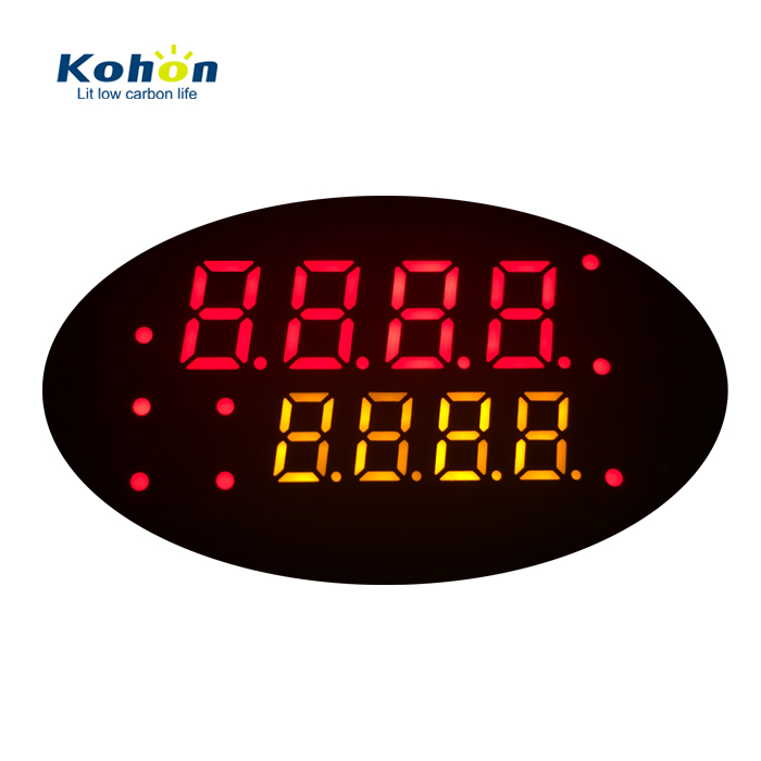 Custom segment display 8 digits anode 7 segment led red&yellow color ...