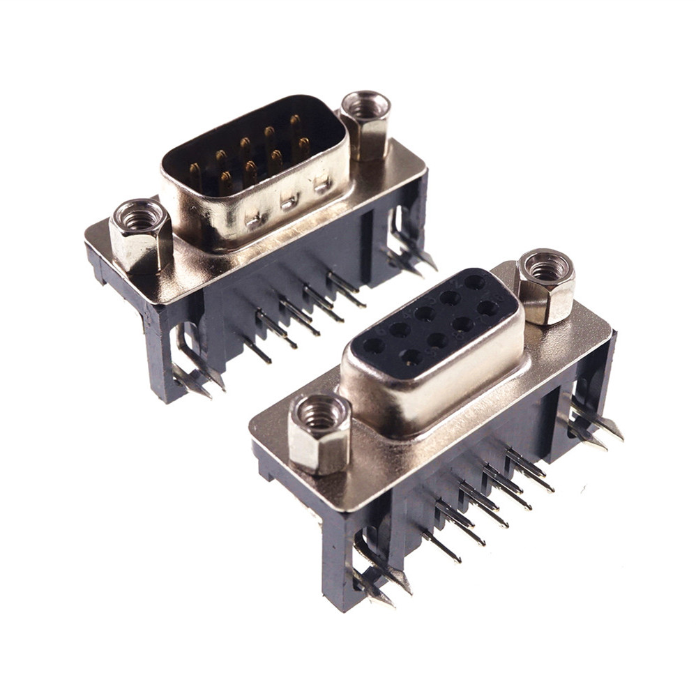 9 pin D-Sub DB9 Female right angle PCB Connector Solder Type Connectors ...
